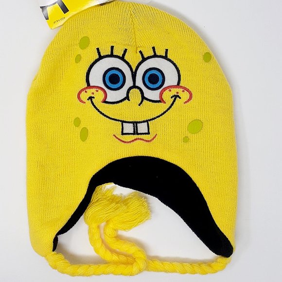 Nickelodeon | Accessories | Spongebob Beanie Wiht Tie String | Poshmark